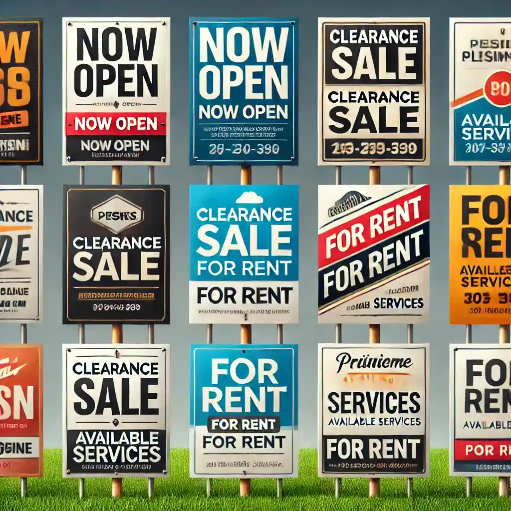 Custom Lawn Signs for Business Advertising